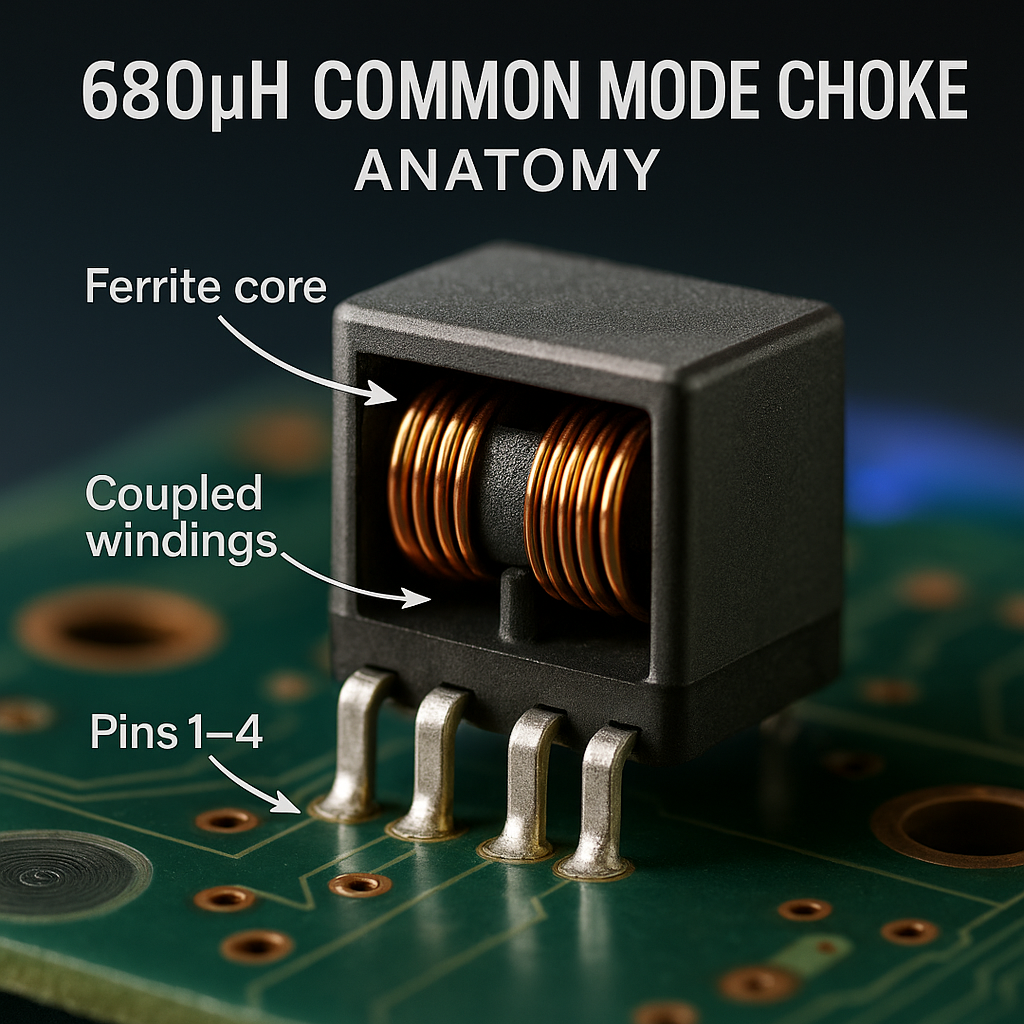 680uH Common Mode Choke: EMI, Selection & Layout