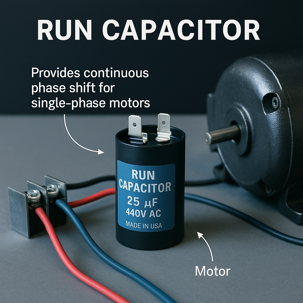 Run Capacitor: Principle, Selection, Troubleshooting